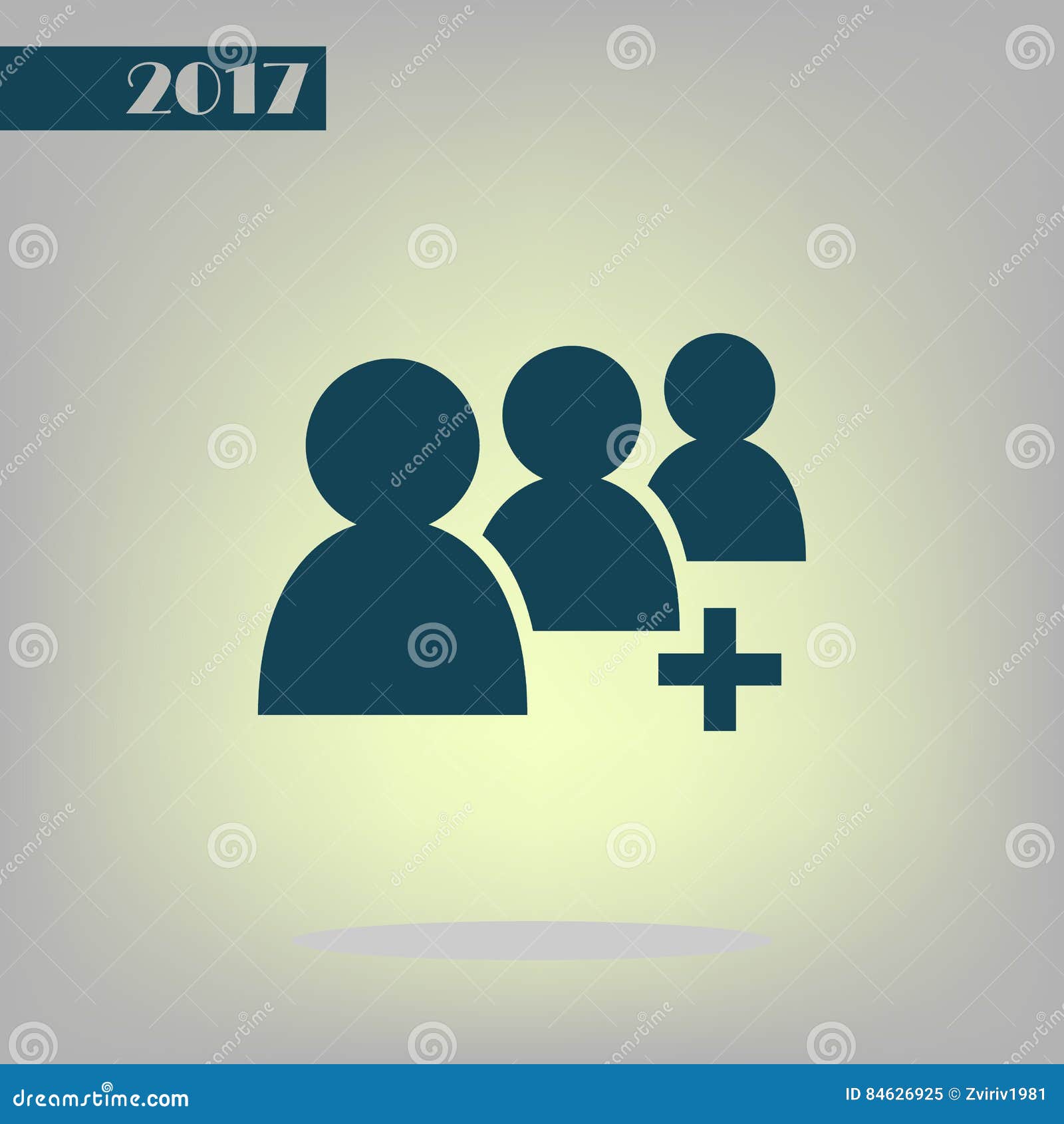 Add New User Account Flat Icon for Apps Stock Illustration ...