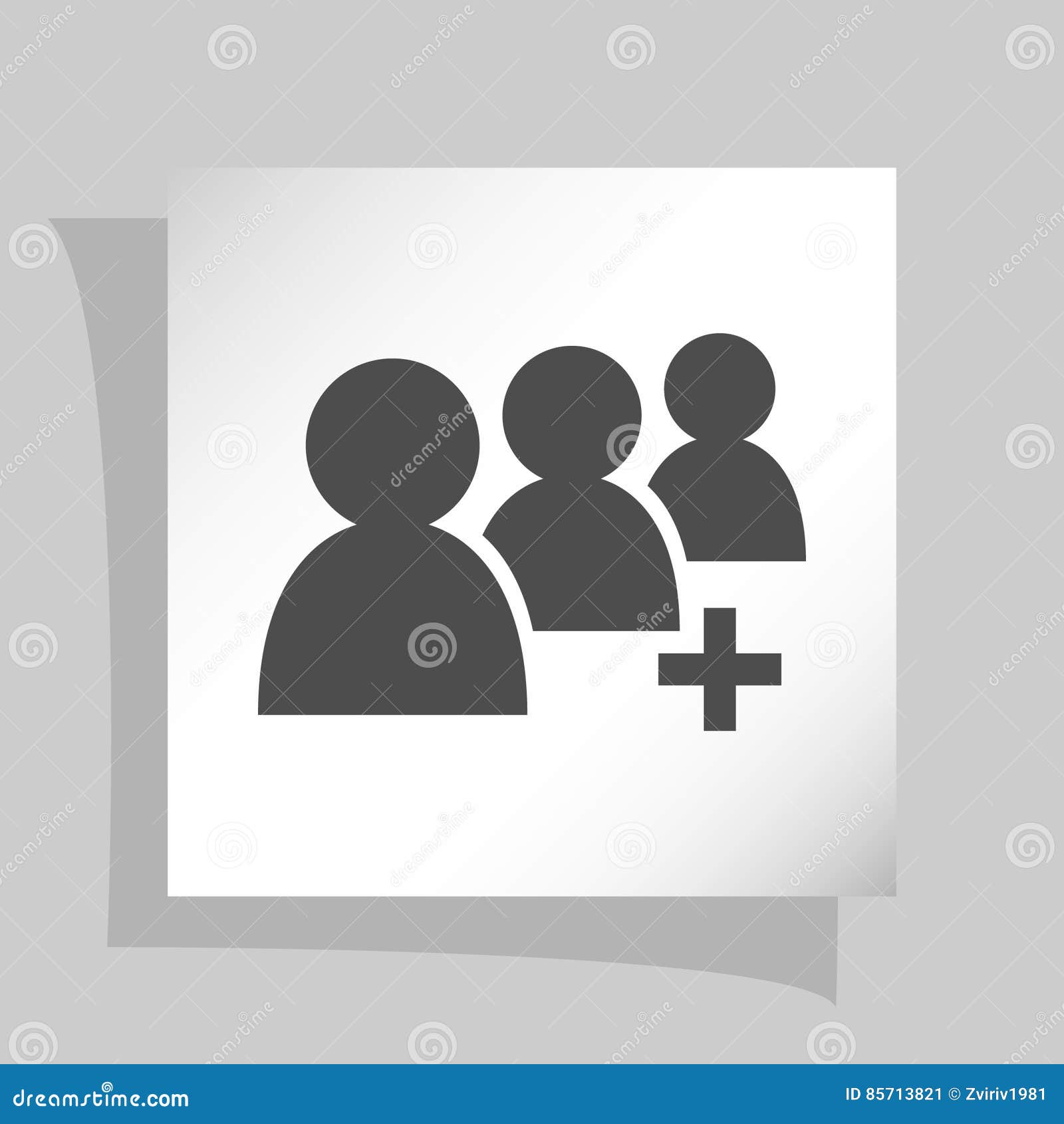 Add New User Account Flat Icon for Apps Stock Illustration ...