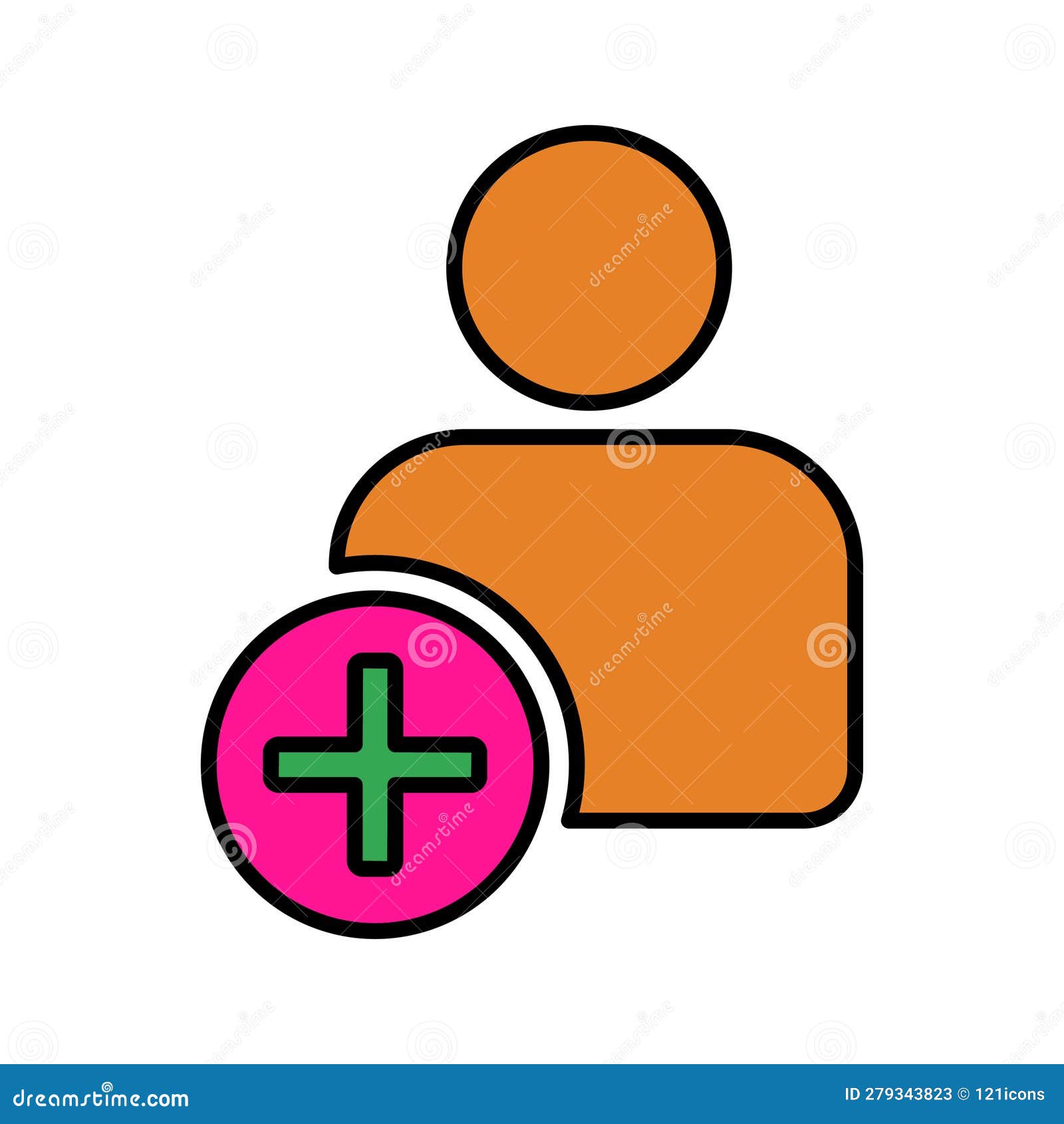Add people icon stock illustration. Illustration of connection - 279343823