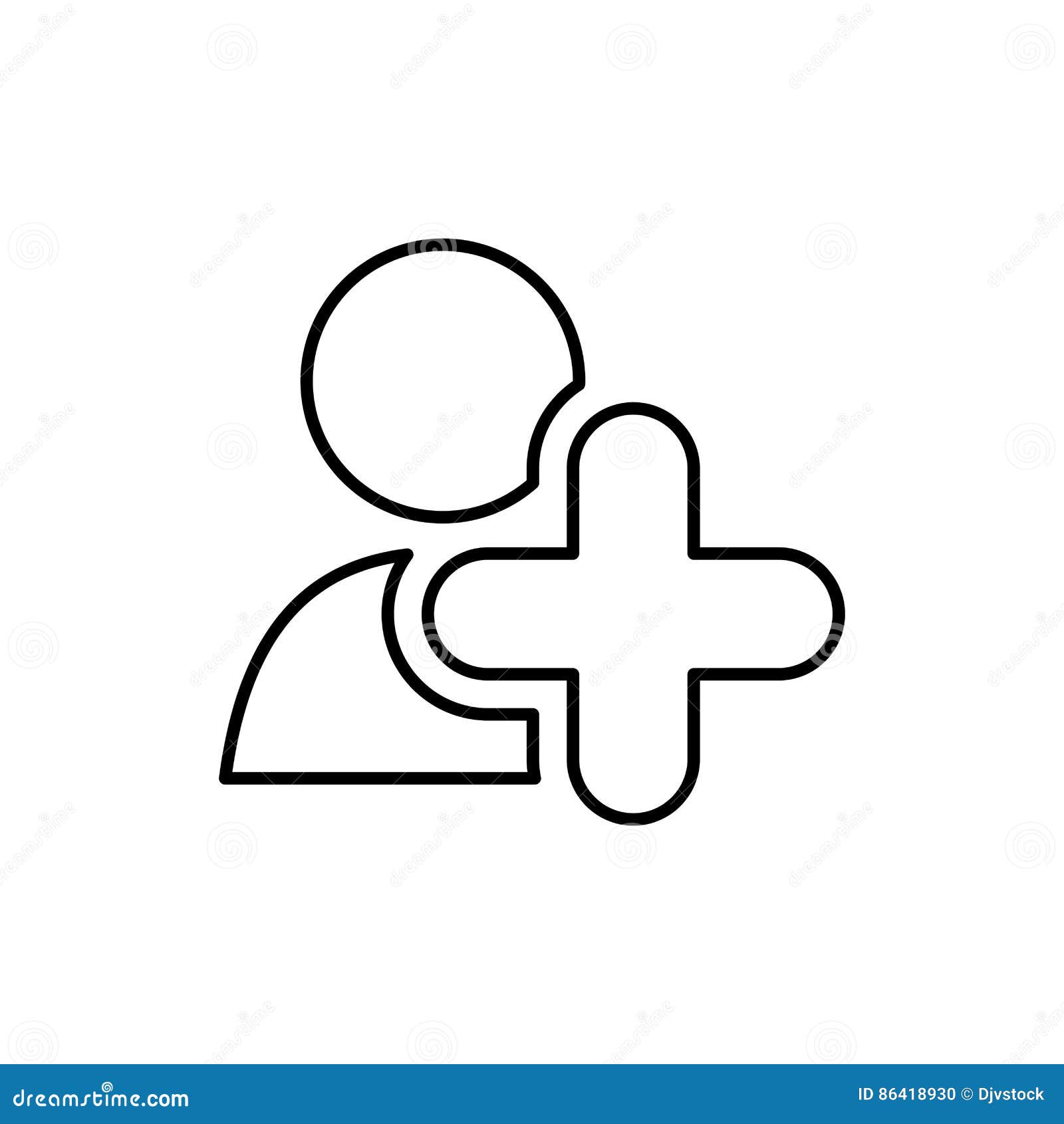 Add people symbol stock illustration. Illustration of plus - 86418930