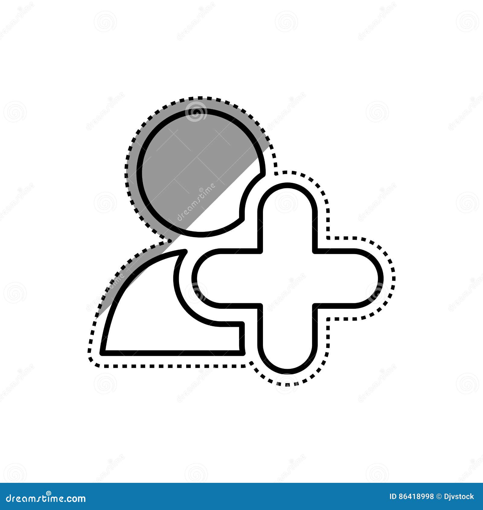 Add people symbol stock illustration. Illustration of person - 86418998