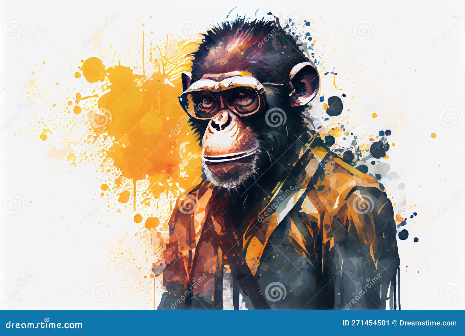 Vibrant Monkey Icon Design With Bold Color Palettes Stock Illustration ...