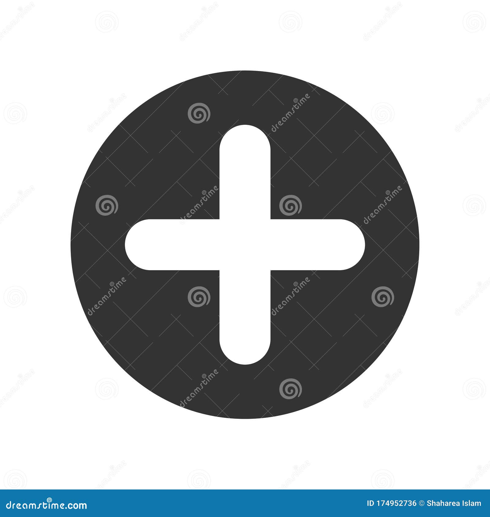 Add, plus icon stock vector. Illustration of simple - 174952736