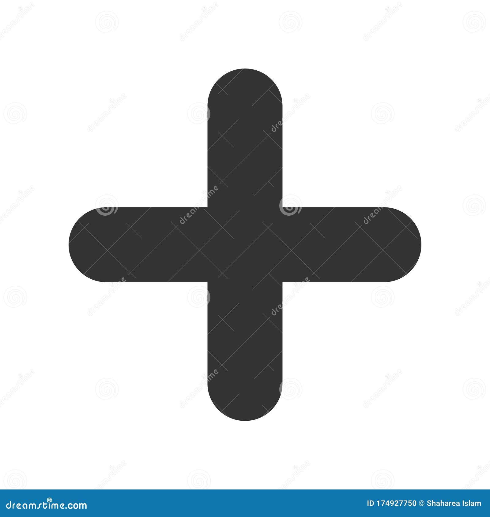 Add, Plus icon stock vector. Illustration of plus, symbol - 174927750