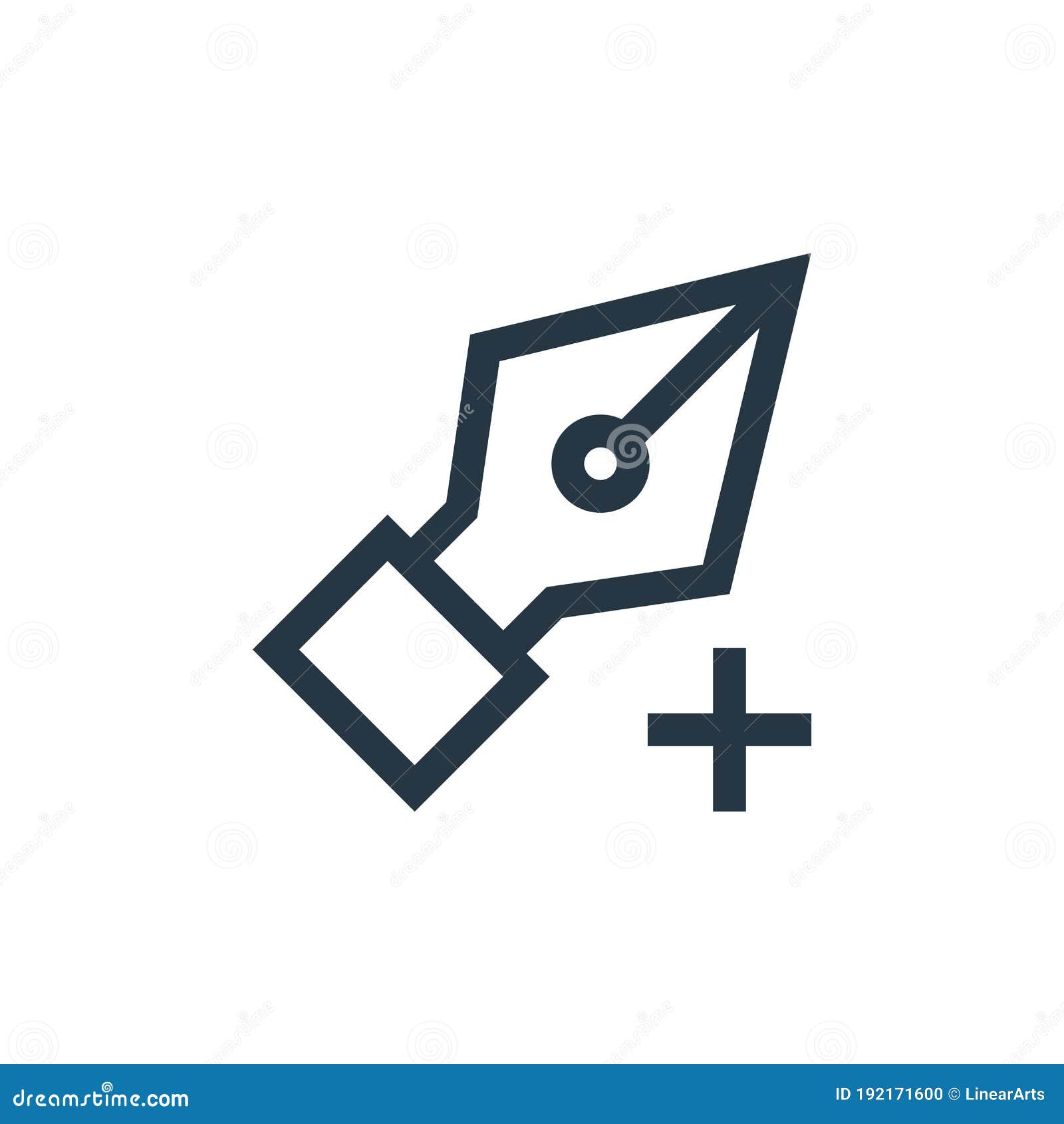 Add Point Icon Vector from Vector Editing Concept. Thin Line ...