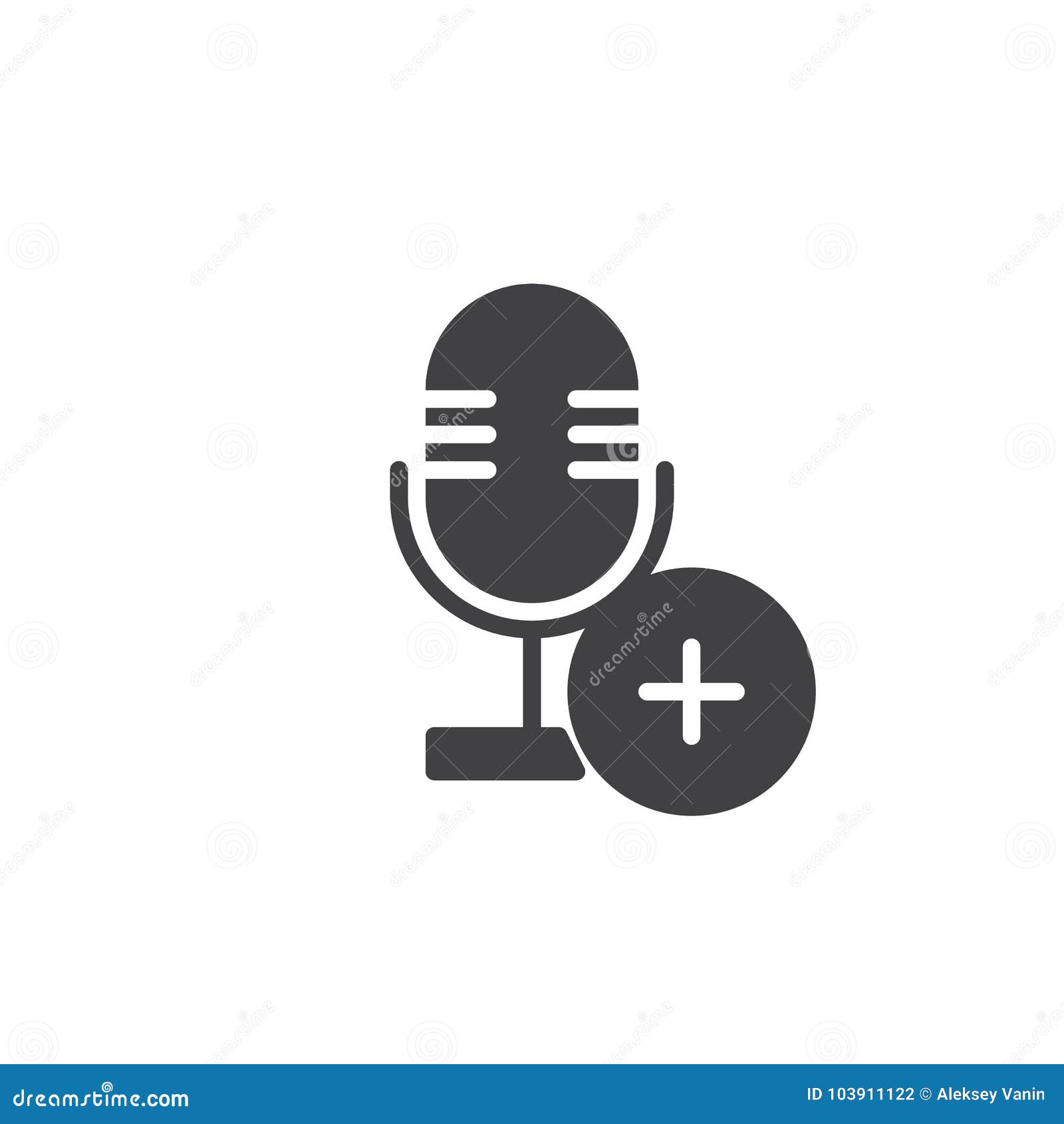 Add record icon vector stock vector. Illustration of audio - 103911122