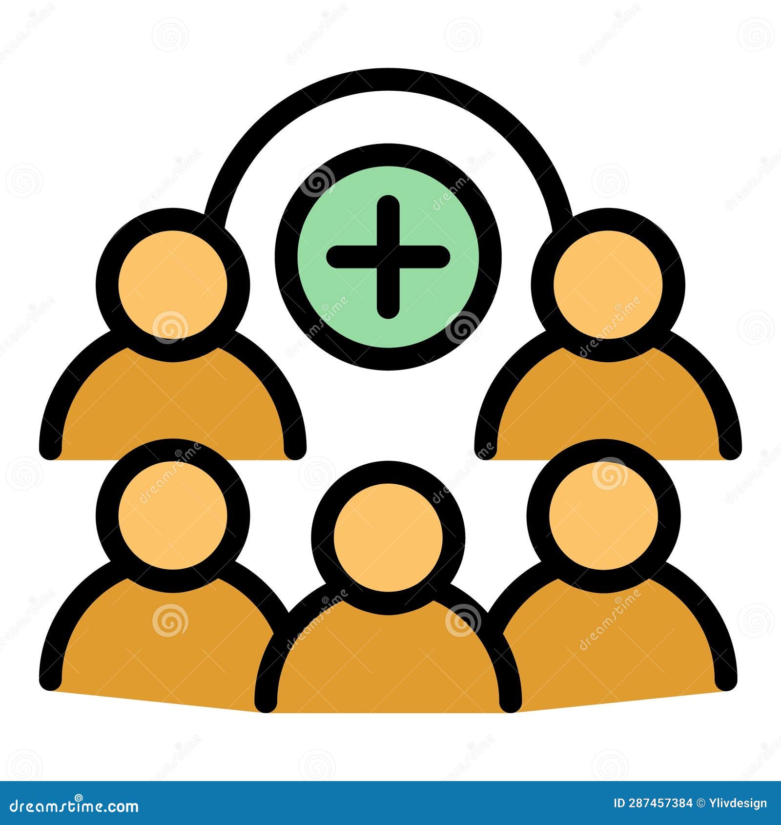 Add Staff Member Icon Vector Flat Stock Vector - Illustration of people ...