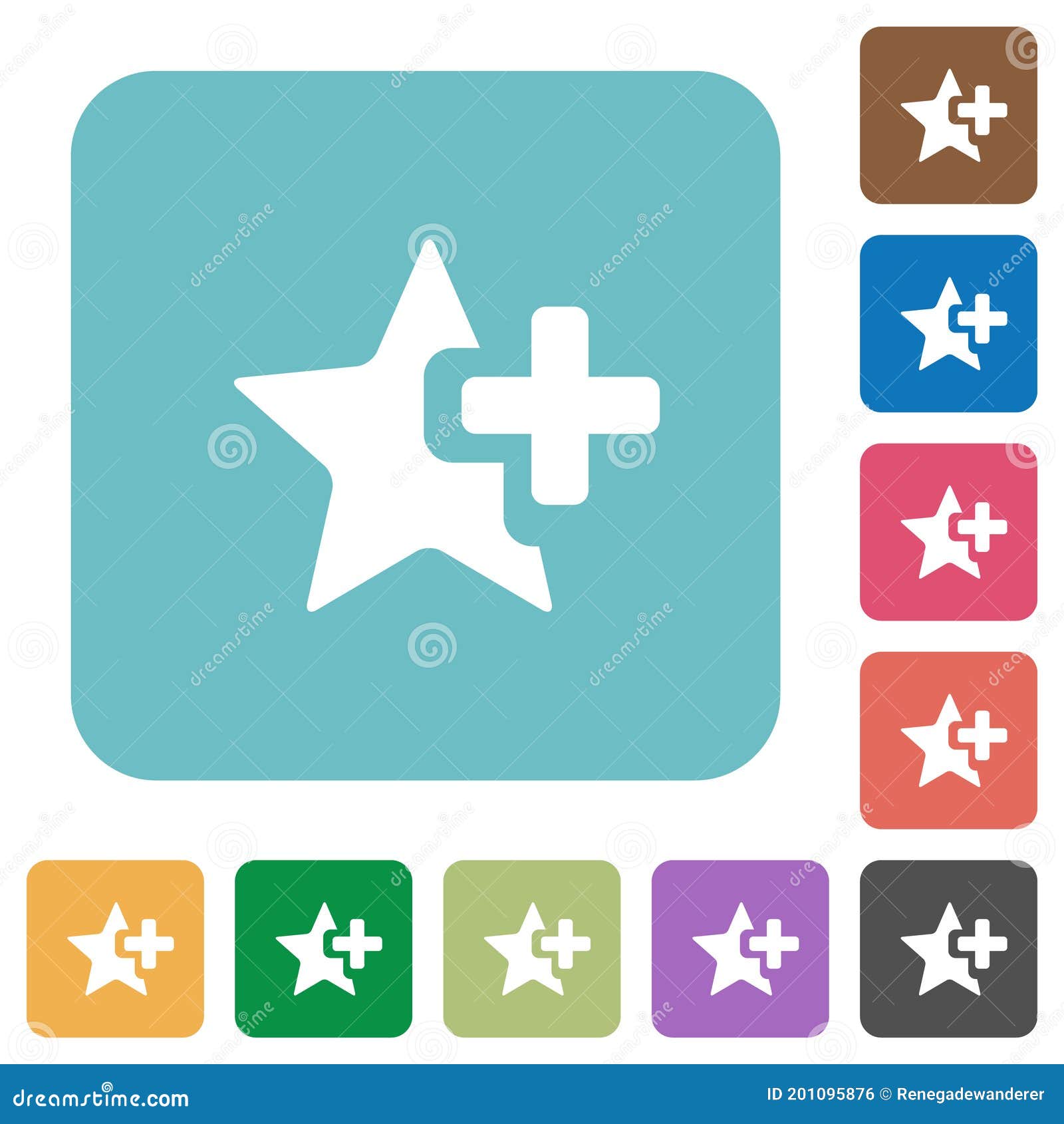 Add star flat round icons stock vector. Illustration of circles - 201095876