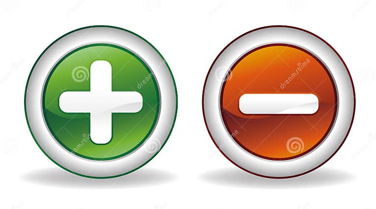 Add and subtract icon stock vector. Illustration of minus - 15480157