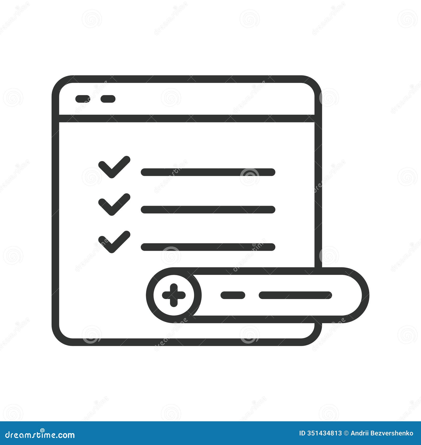 Add Task, Icon in Line Design. Add Task, Management, To-do List ...