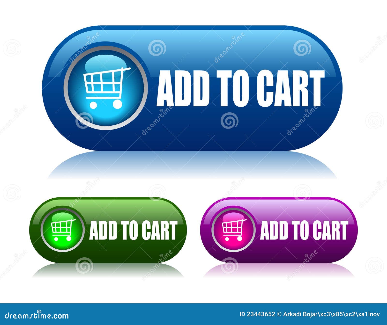 Add to cart button stock vector. Image of cart, pink - 23443652