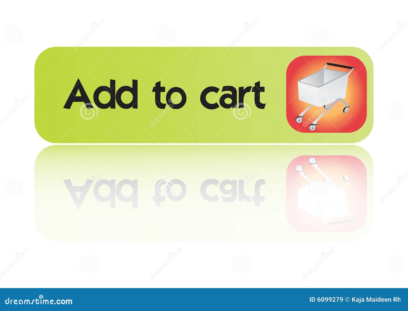 Add to cart button -vector stock vector. Illustration of line - 6099279