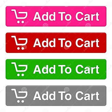 Add To Cart Buttons Icons Set. Shopping Logo. Stock Vector ...