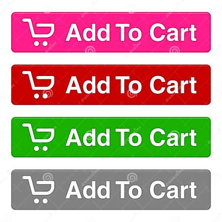 Add To Cart Buttons Icons Set. Shopping Logo. Stock Vector ...
