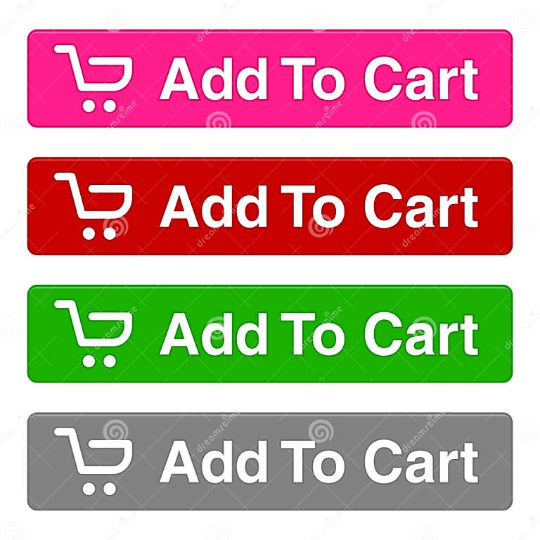 Add To Cart Buttons Icons Set. Shopping Logo. Stock Vector ...
