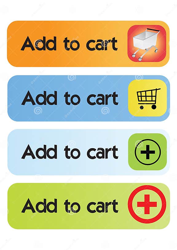 Add To Cart Buttons - Vector Stock Vector - Illustration of profit ...
