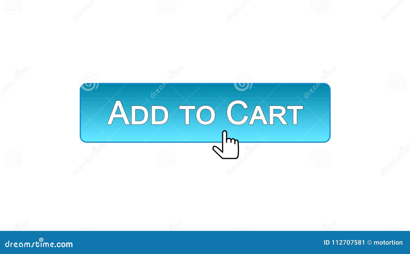Add To Cart Web Interface Button Clicked With Mouse Cursor Blue Color