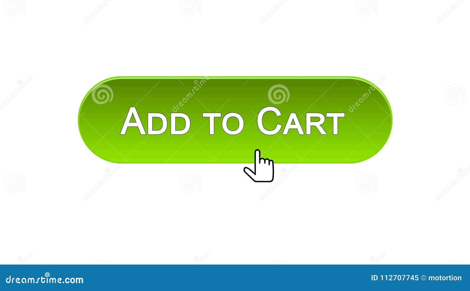 Add To Cart Web Interface Button Clicked With Mouse Cursor Green Color