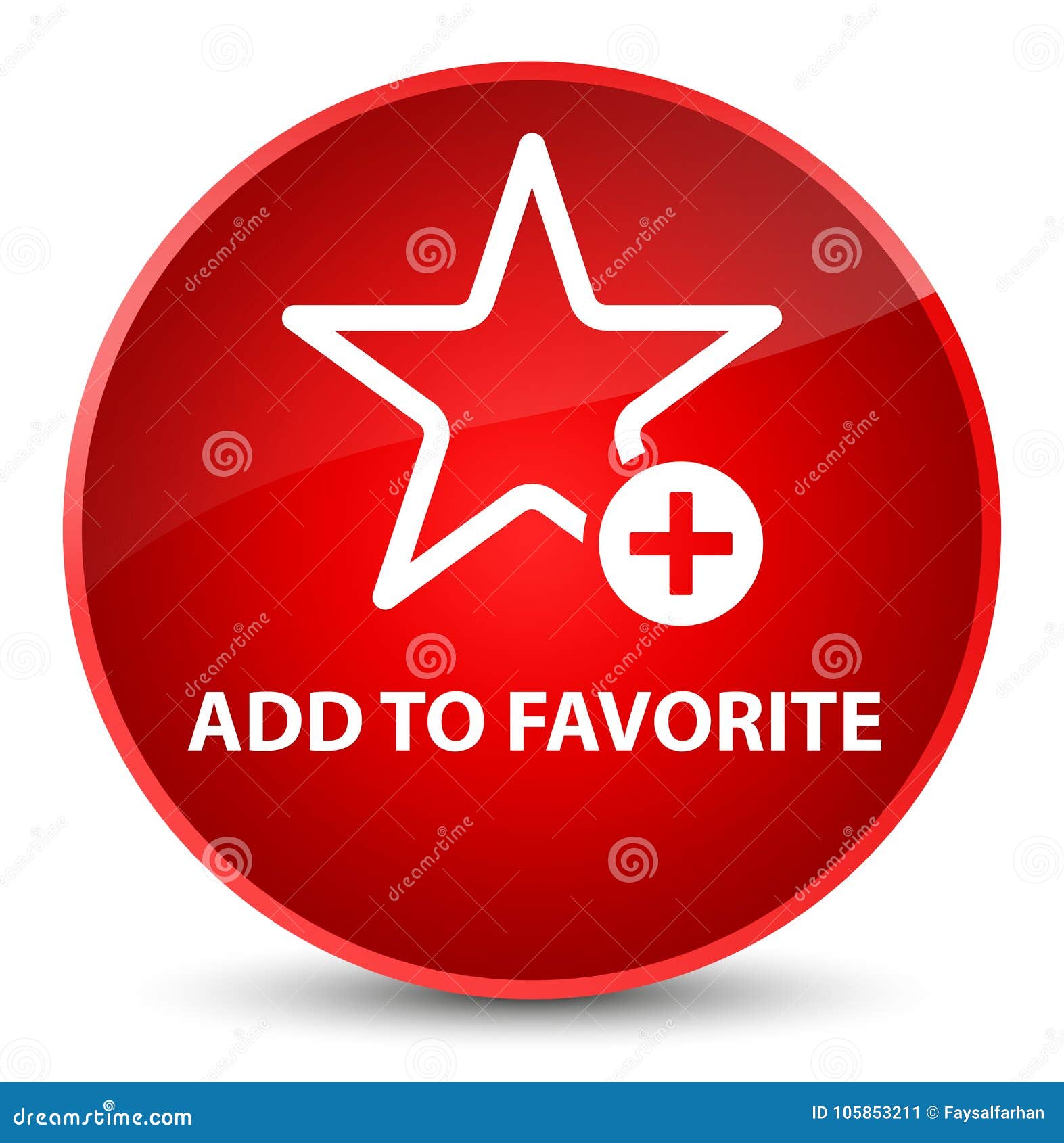 Add To Favorite Elegant Red Round Button Stock Illustration ...