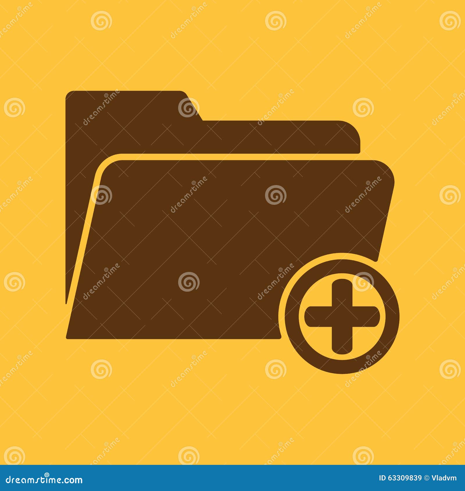 The Add To Folder Icon. Data and Directory, Archive, Storage Symbol ...