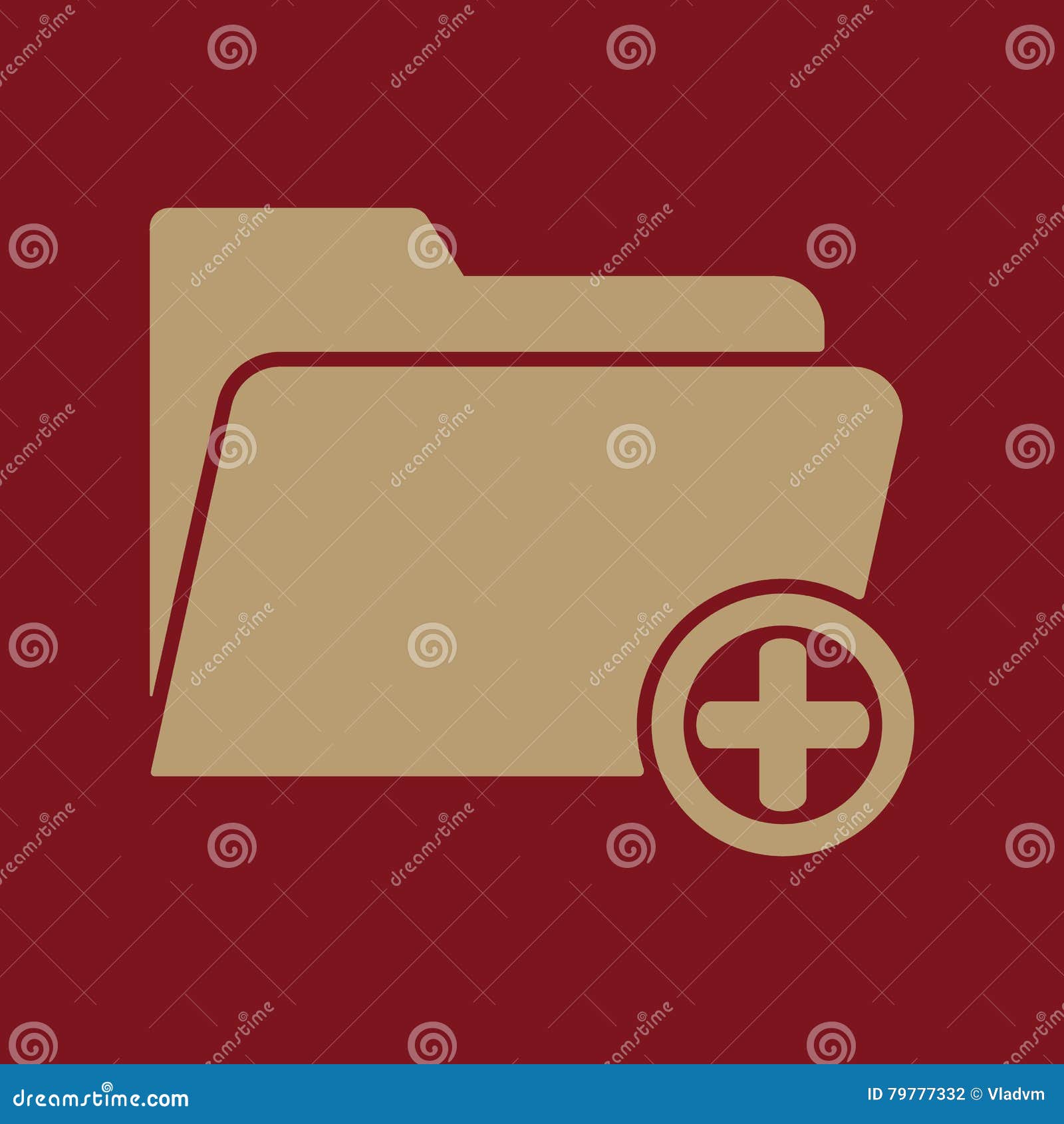 The Add To Folder Icon. Data and Directory, Archive, Storage Symbol ...