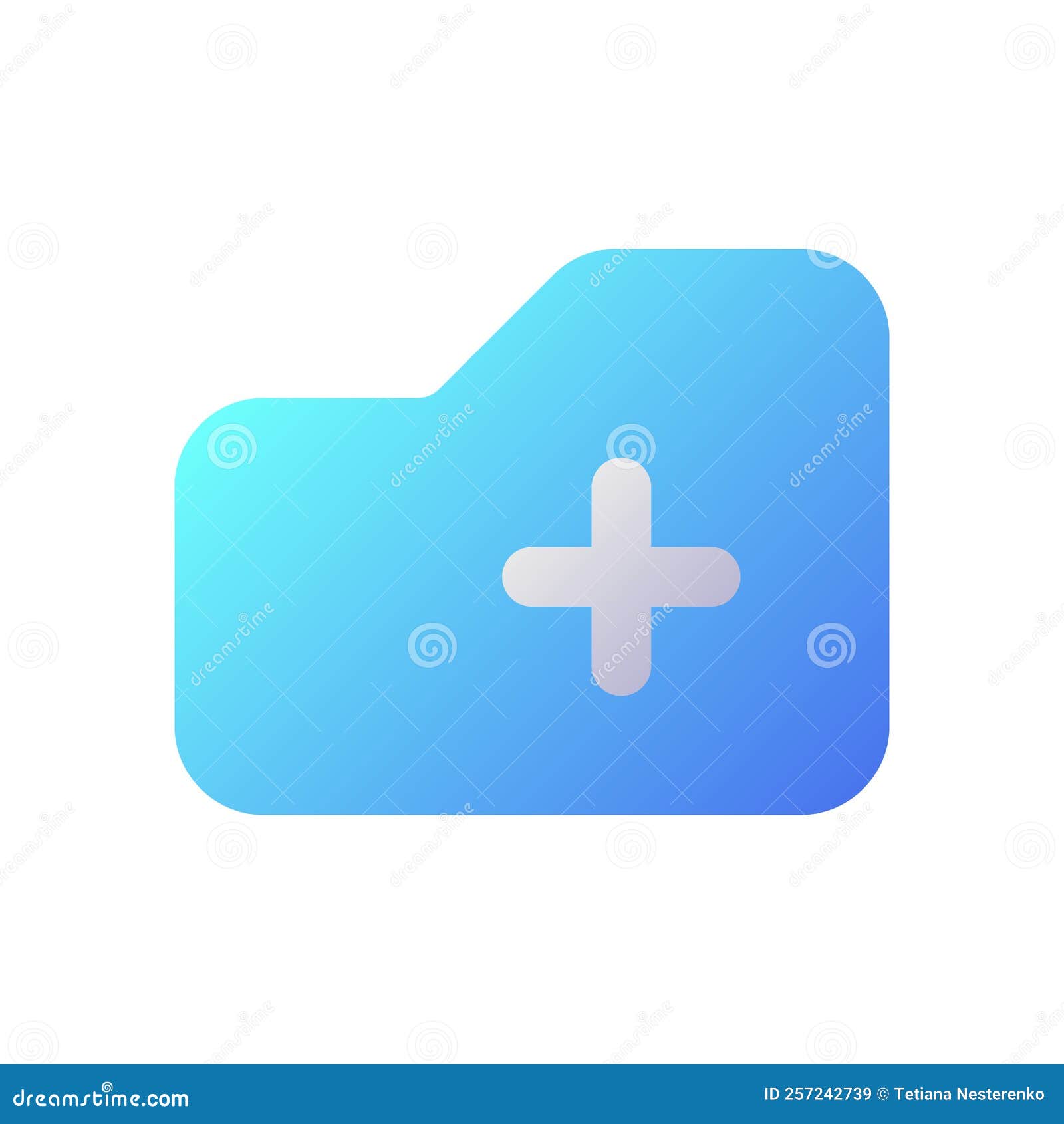 Add To Folder Pixel Perfect Flat Gradient Two-color Ui Icon Stock Vector - Illustration of ...