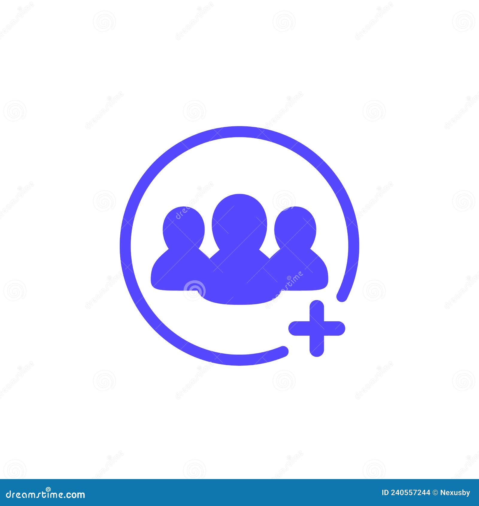 Add to group icon on white stock vector. Illustration of isolated ...