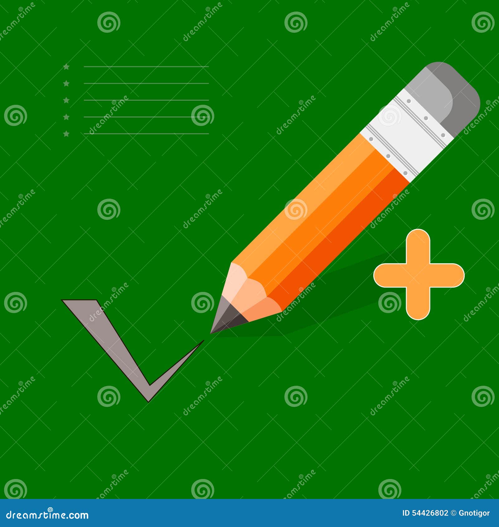 Add to my list stock vector. Illustration of element - 54426802