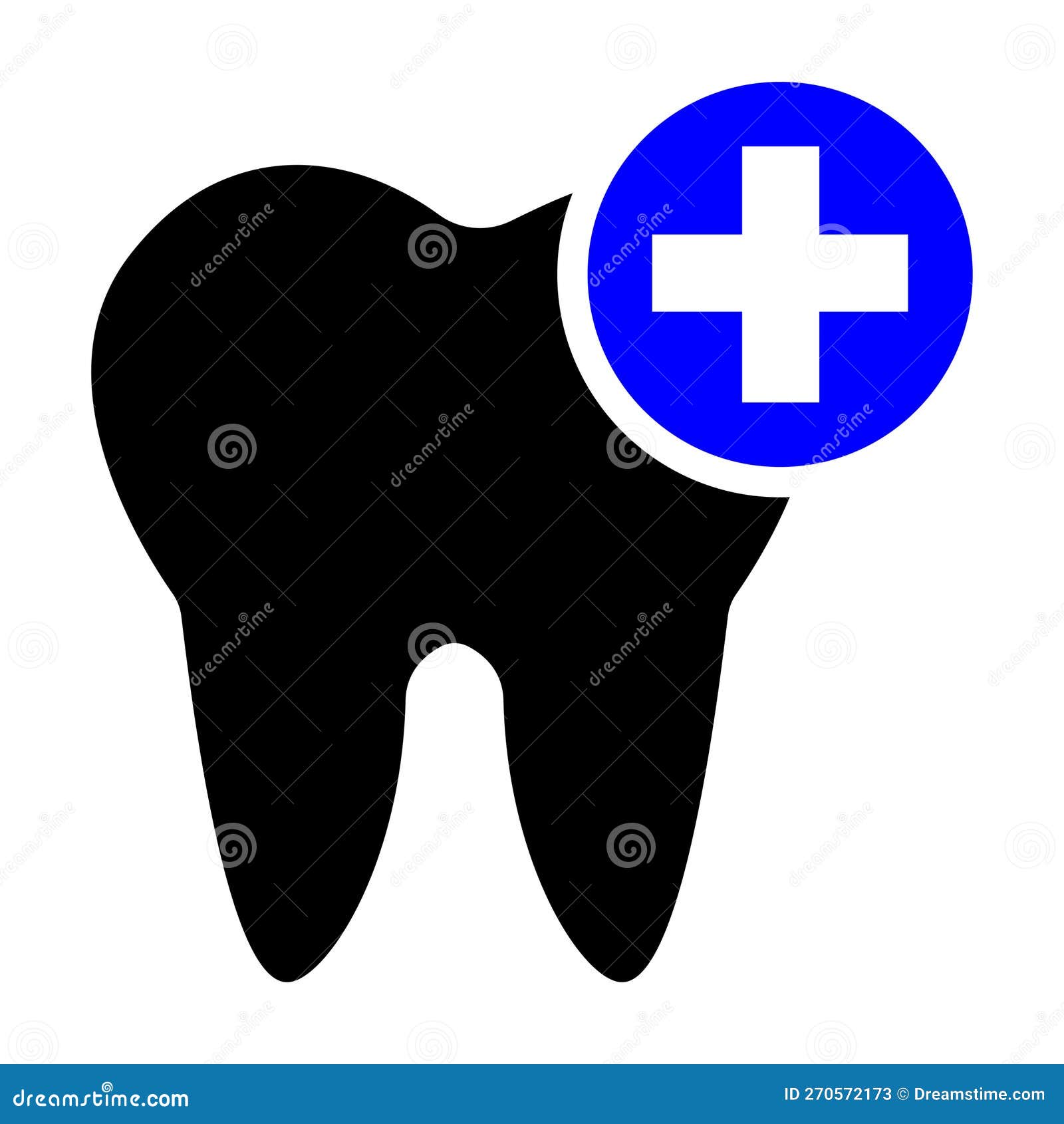 Add Tooth Icon stock vector. Illustration of plus, teeth - 270572173