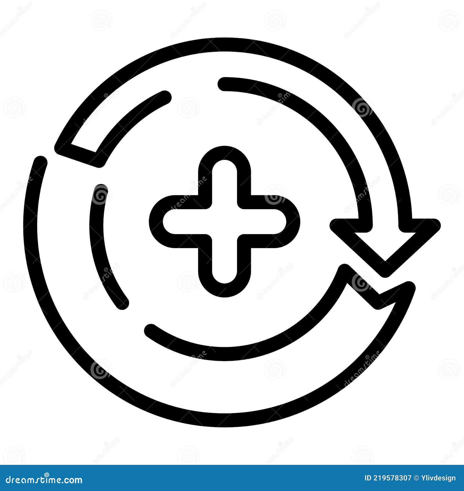 Add Update Icon, Outline Style Stock Vector - Illustration of file ...