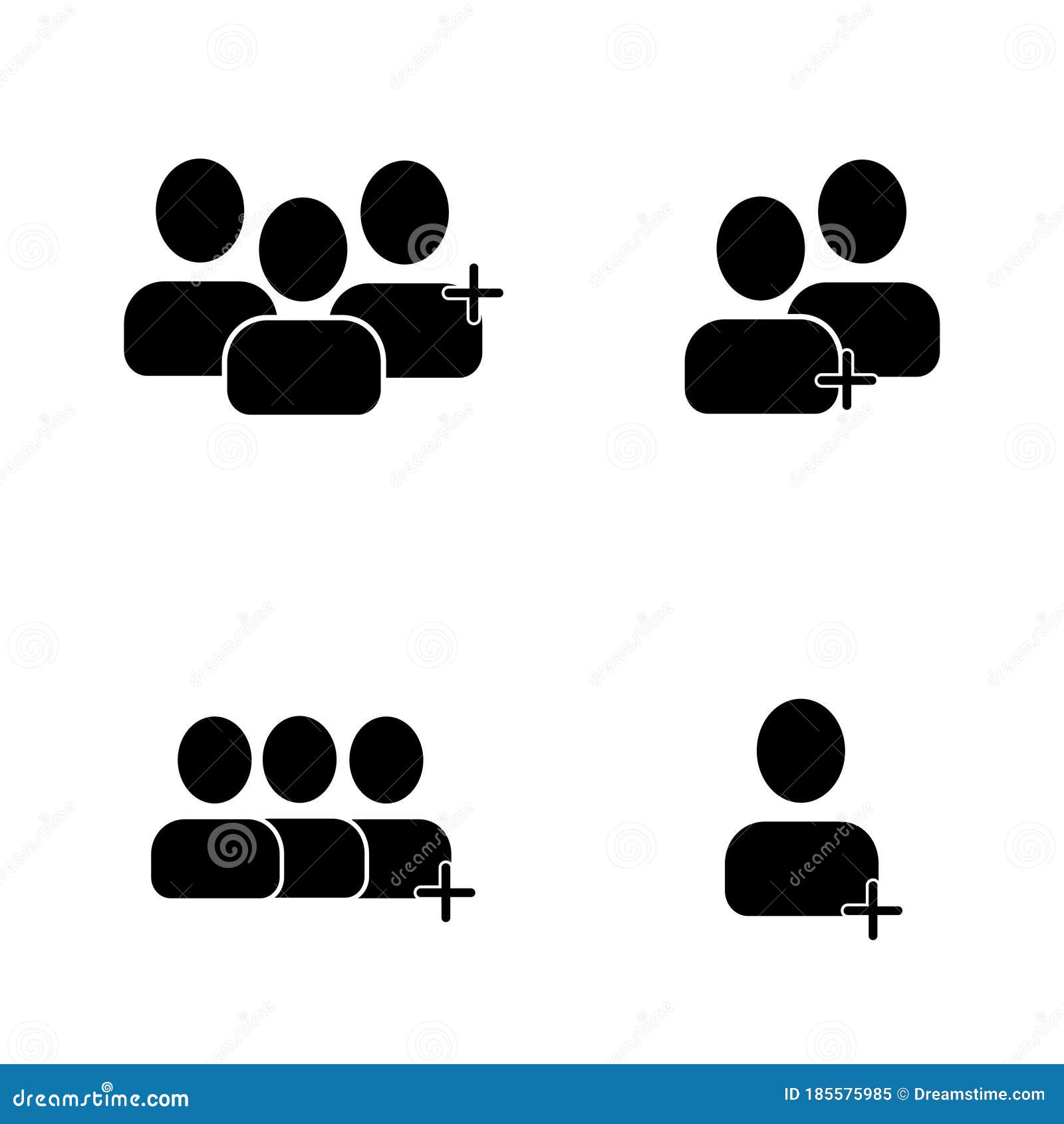 Add User, New Friend, Member And Plus Sign, Isometric Flat Icon. 3d ...