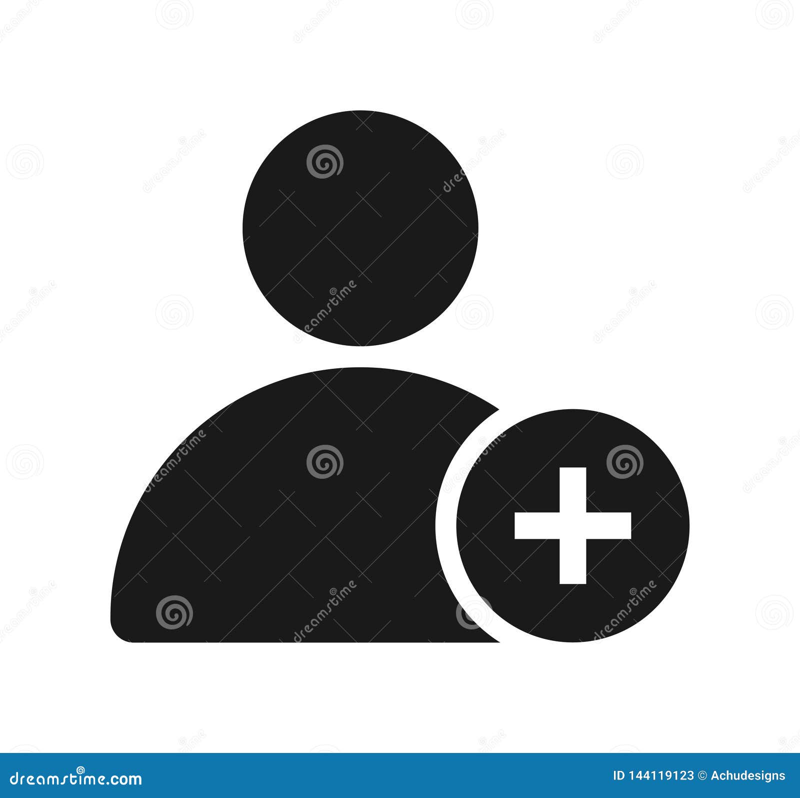Add user line icon stock vector. Illustration of abstract - 144119123