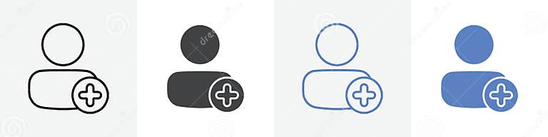 Add User Icon Vector Set Use for Web Stock Vector - Illustration of ...