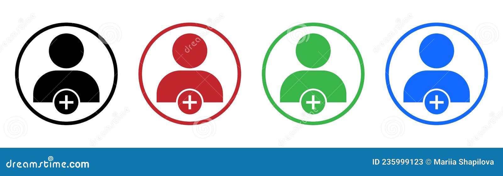 Add User Icon. Person Profile Avatar with Plus Symbol Stock Vector ...