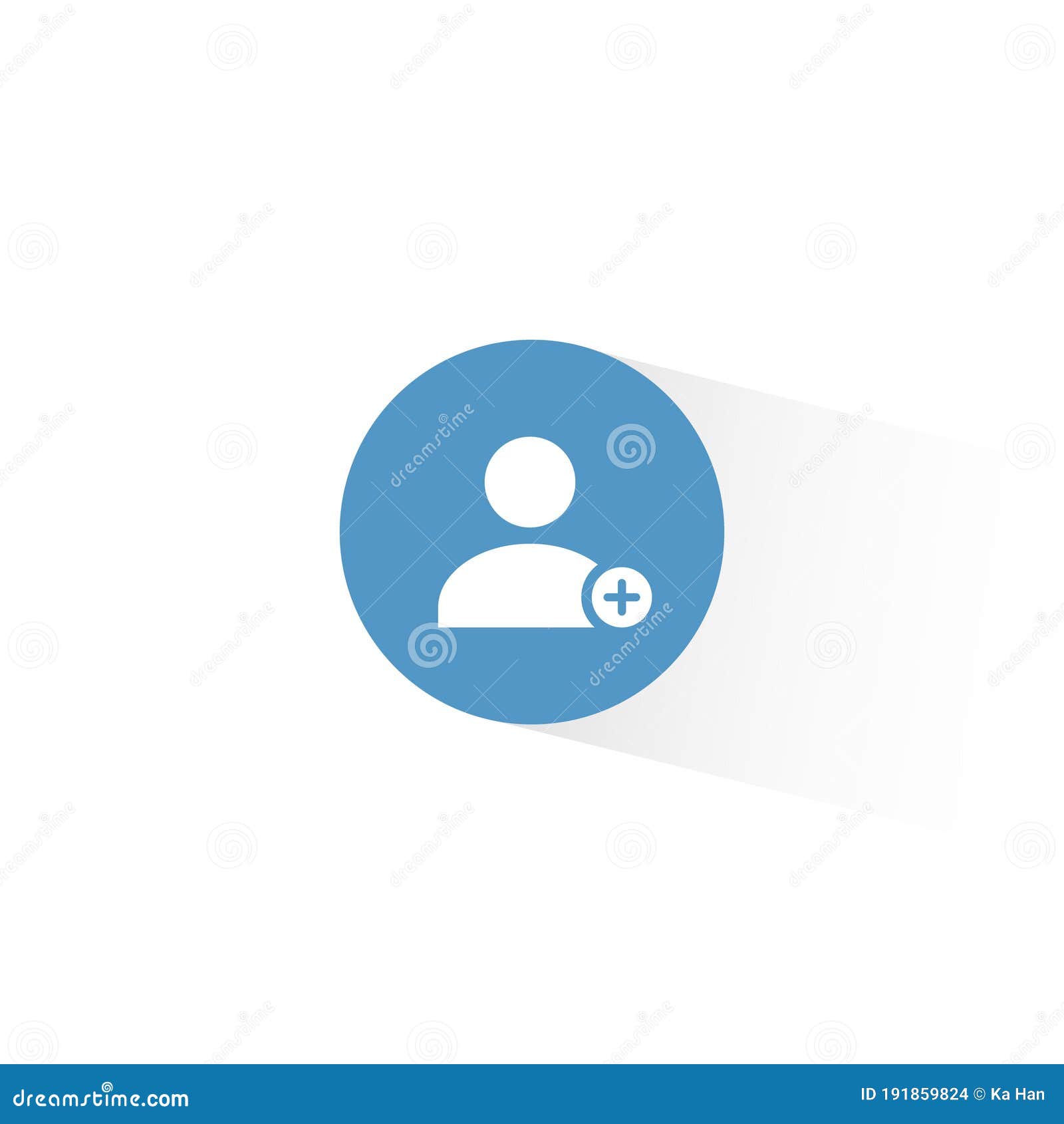 Add User Icon in Trendy Flat Style Isolated on White Background Stock ...