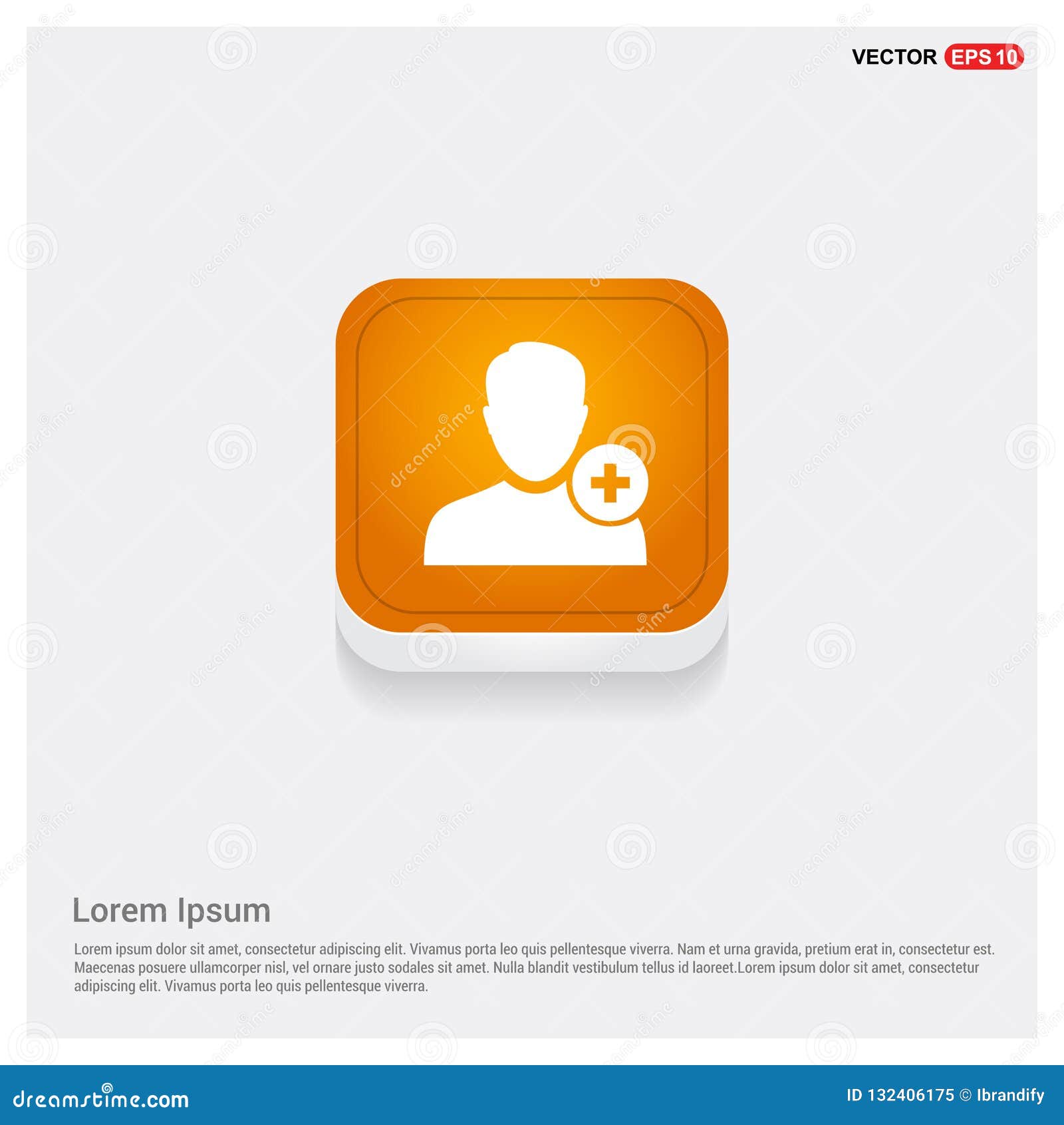 Add User Icon stock vector. Illustration of internet - 132406175