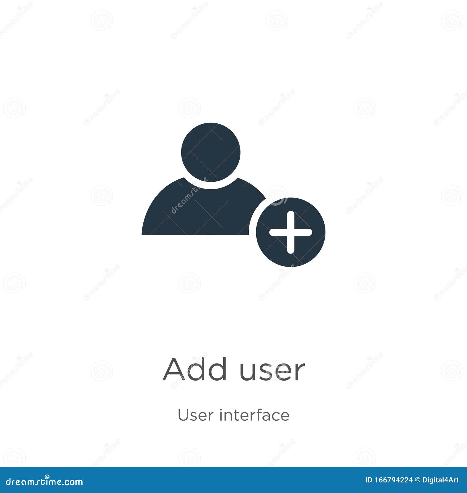 Add User Icon Vector. Trendy Flat Add User Icon from User Interface ...