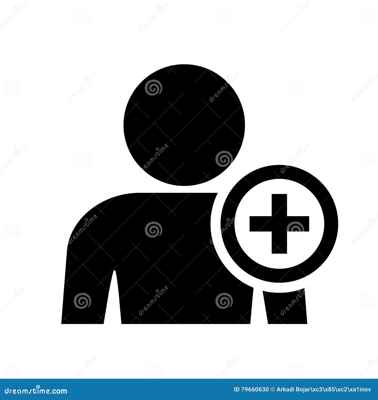Add User Pictogram Vector Illustration | CartoonDealer.com #79660630