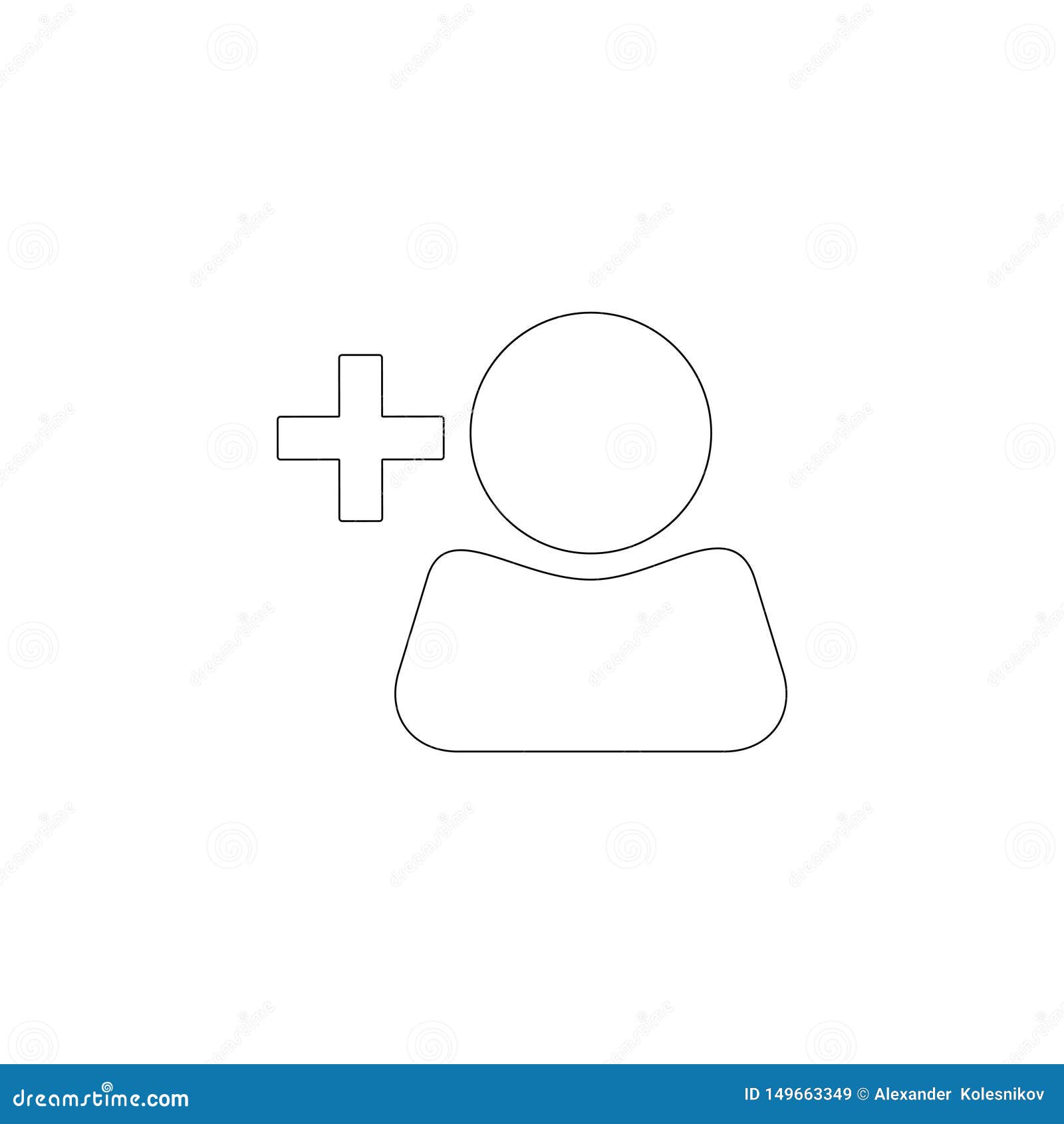 Add User Profile. Flat Vector Icon Stock Vector - Illustration of ...