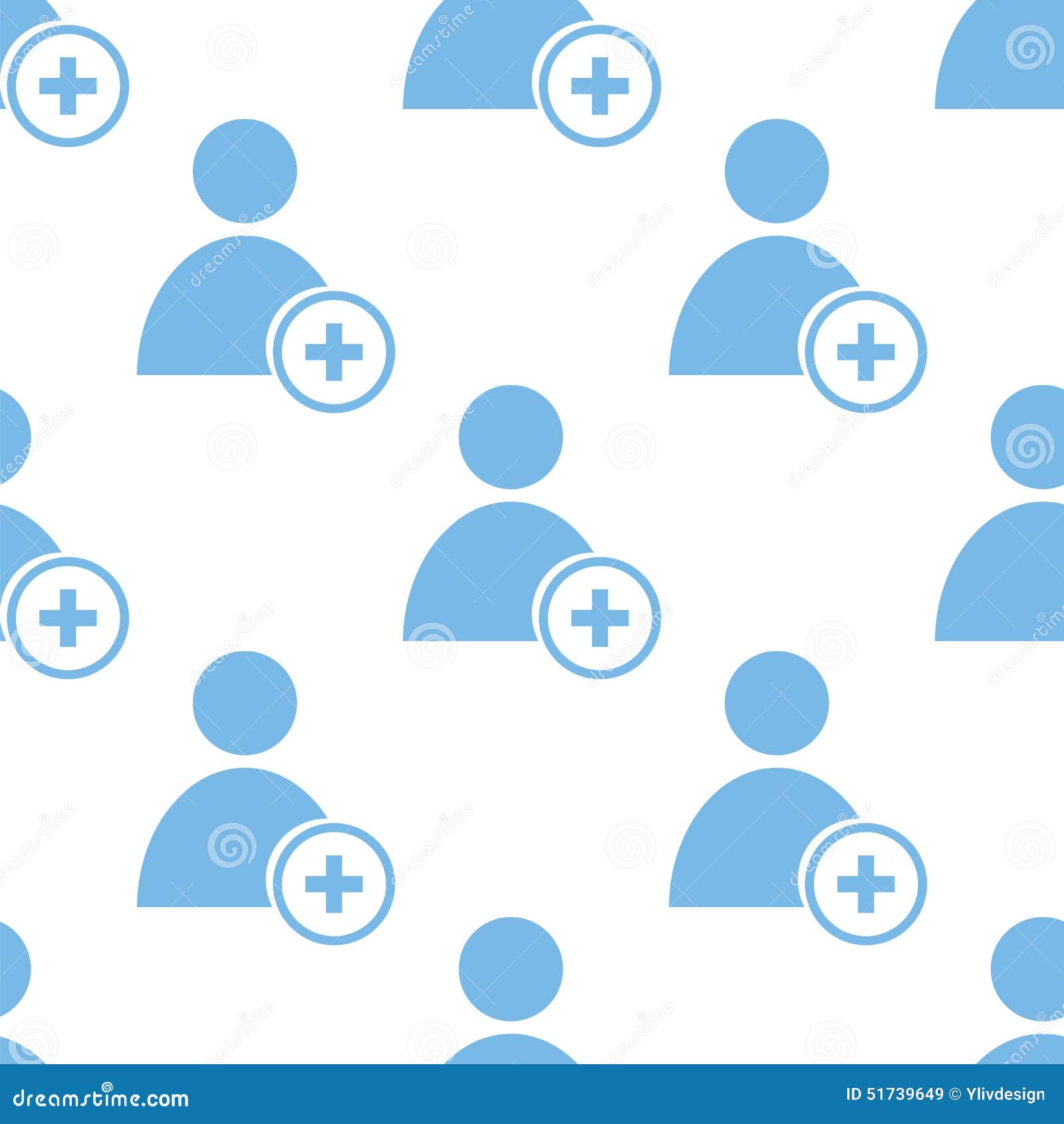 Add user seamless pattern stock vector. Illustration of template - 51739649