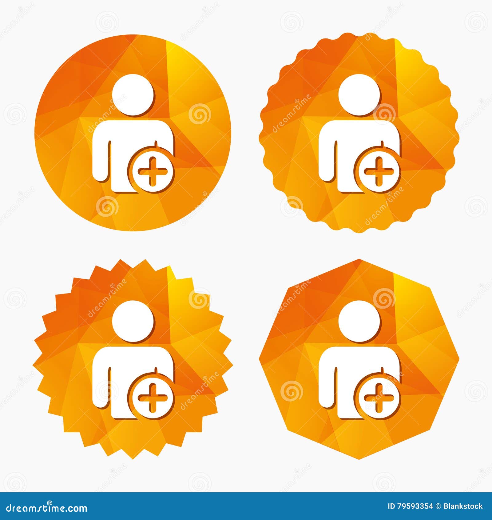 Add User Sign Icon. Add Friend Symbol Stock Vector - Illustration of ...