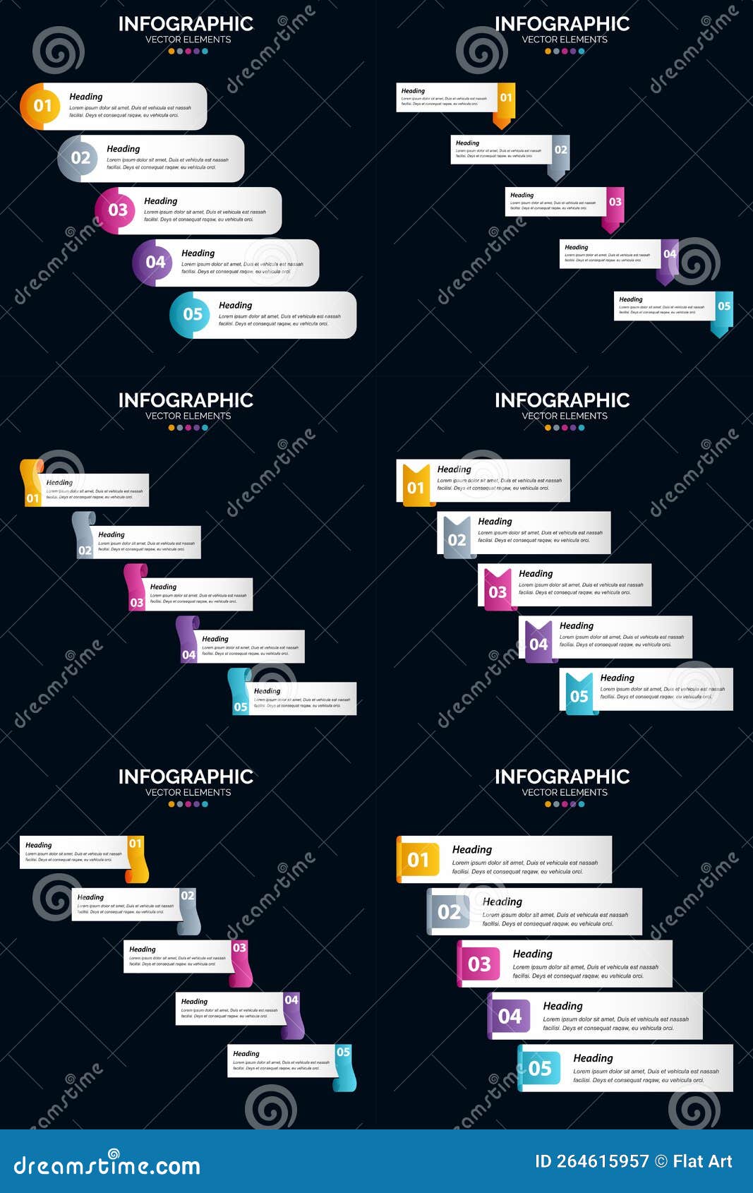 Add Visual Interest To Your Presentation with Vector 6 Infographics ...