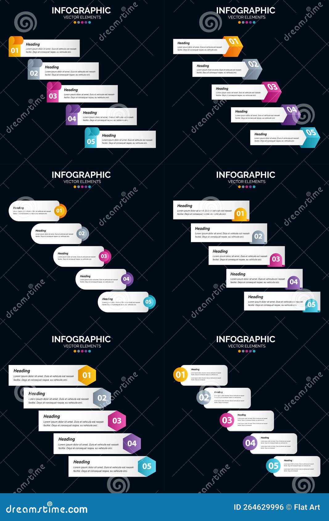 Add Visual Interest To Your Presentation with Vector 6 Infographics ...
