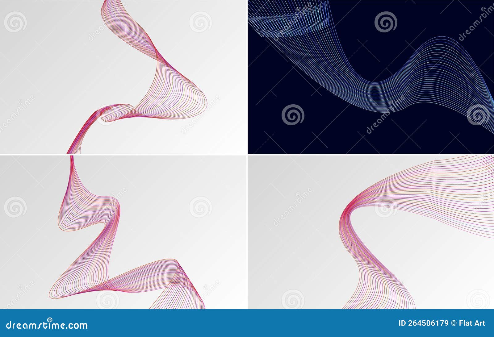 Add Visual Interest To Your Project with this Pack of 4 Vector Line ...