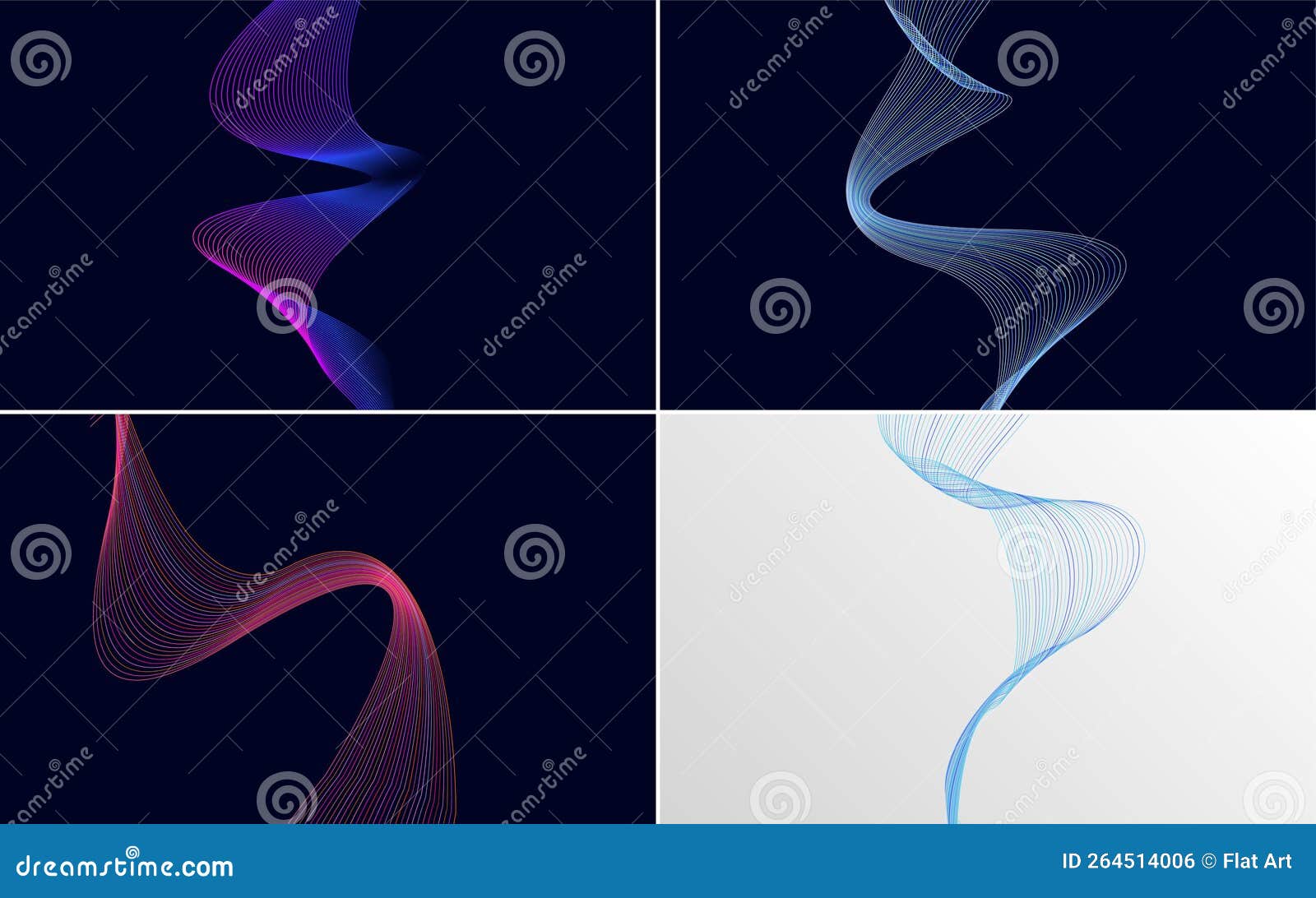 Add Visual Interest To Your Project with this Pack of 4 Vector Line ...