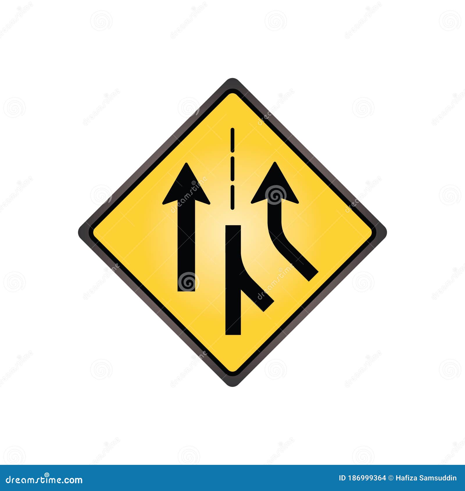 Added Lane Sign. Vector Illustration Decorative Design Stock Vector ...