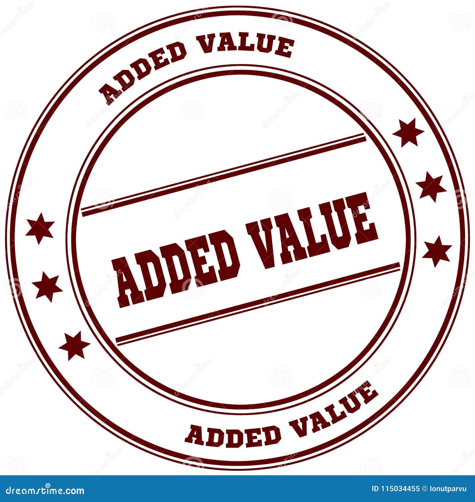 ADDED VALUE Simple Red Stamp Stock Illustration - Illustration of ...
