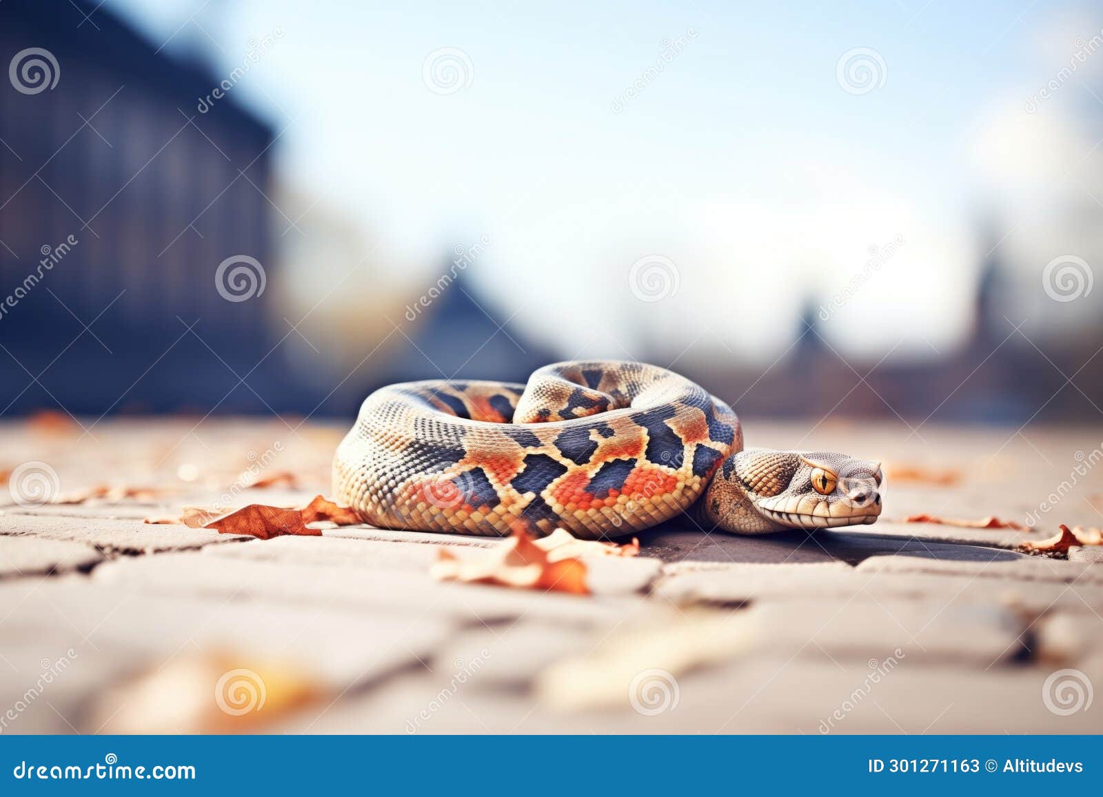Adder Snake Swim In River. Europe, Summer Day. Non-venomous Natrix ...