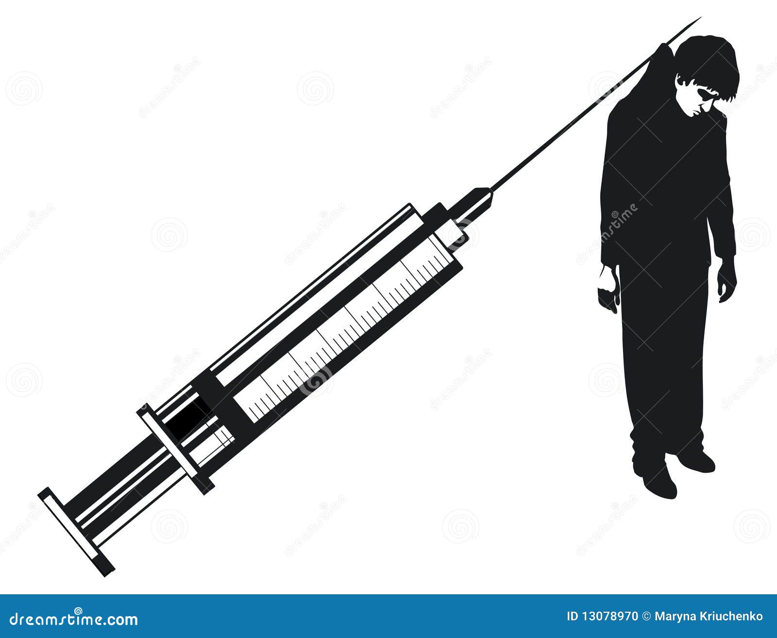 Addict stock vector. Illustration of poster, hostage - 13078970