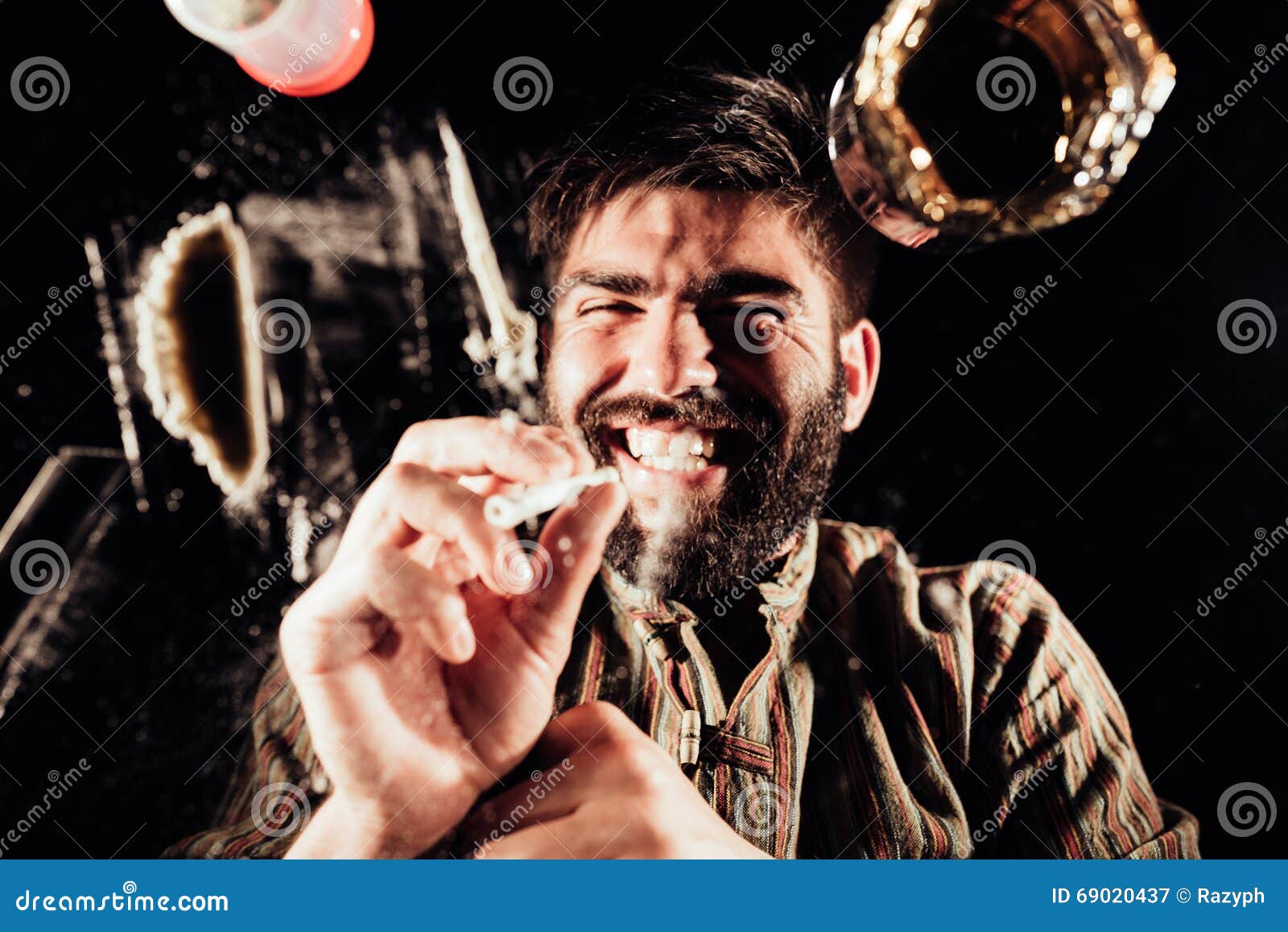Addict man being high stock image. Image of medicinal - 69020437